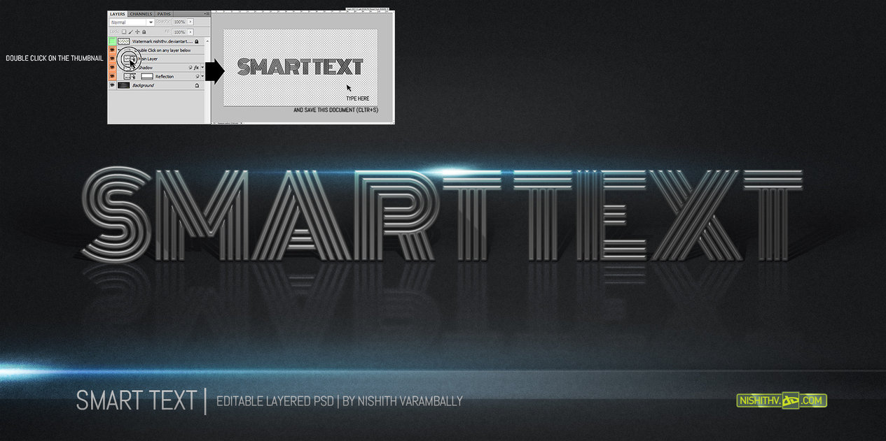 Smart Text photoshop PSDPhotoshop Free brushes, Photoshop Fonts | BRUSHEZ
