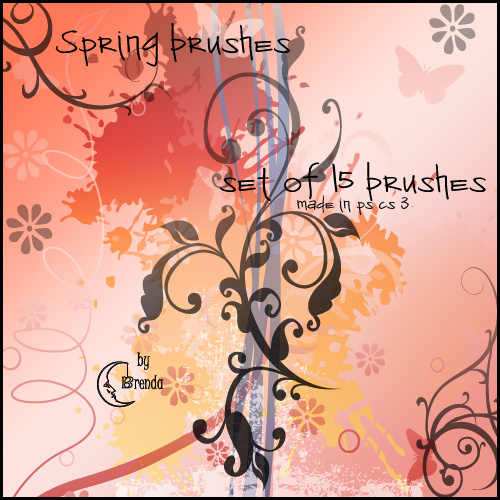 Spring Brushes PSPhotoshop Free brushes, Photoshop Fonts | BRUSHEZ