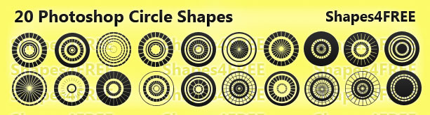 20 Photoshop Shapes – Circles (CSH)Photoshop Free brushes, Photoshop ...