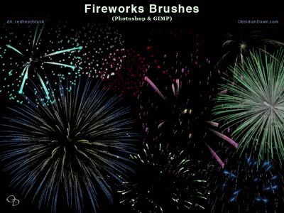 Fireworks Celebration Photoshop and GIMP Brushes by redheadstock | Free ...