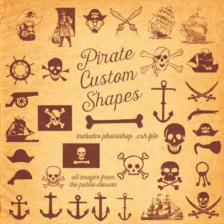 Pirate Free Photoshop Shapes | Free Photoshop Brushes at Brushez!