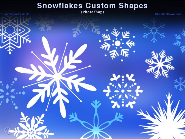 Snowflakes Custom Shapes | Free Photoshop Brushes at Brushez!
