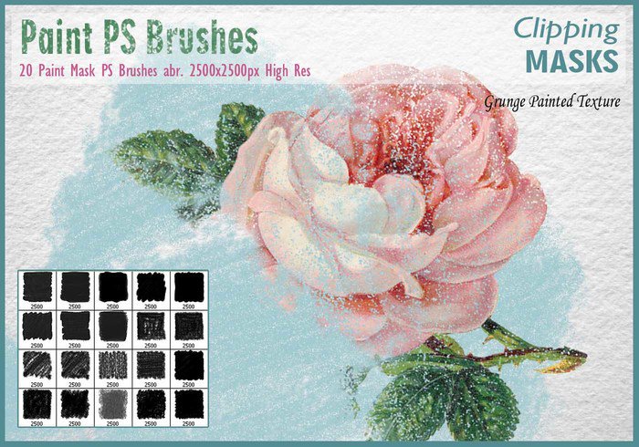 Free Painted Mask PS BrushesPhotoshop Free brushes, Photoshop Fonts ...